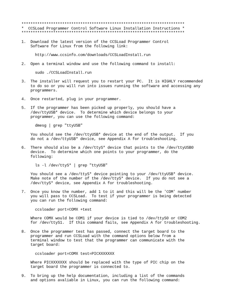 Instrucciones de Instalación de Ccs Compiler para Linux | Download Free PDF | Computer ...