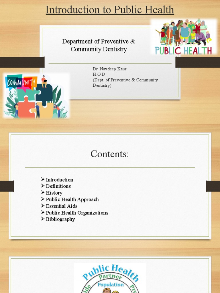 Overview of Public Health Concepts | PDF | Public Health | Preventive ...