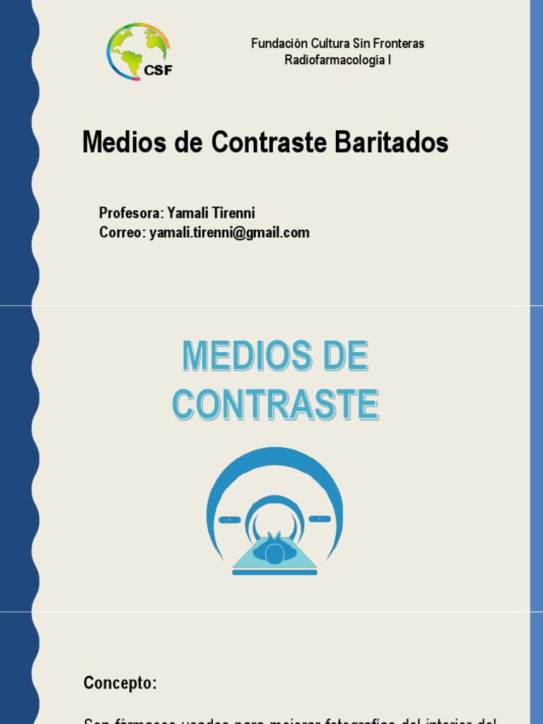 Medios de Contraste Baritados en Radiología | PDF | Tracto ...
