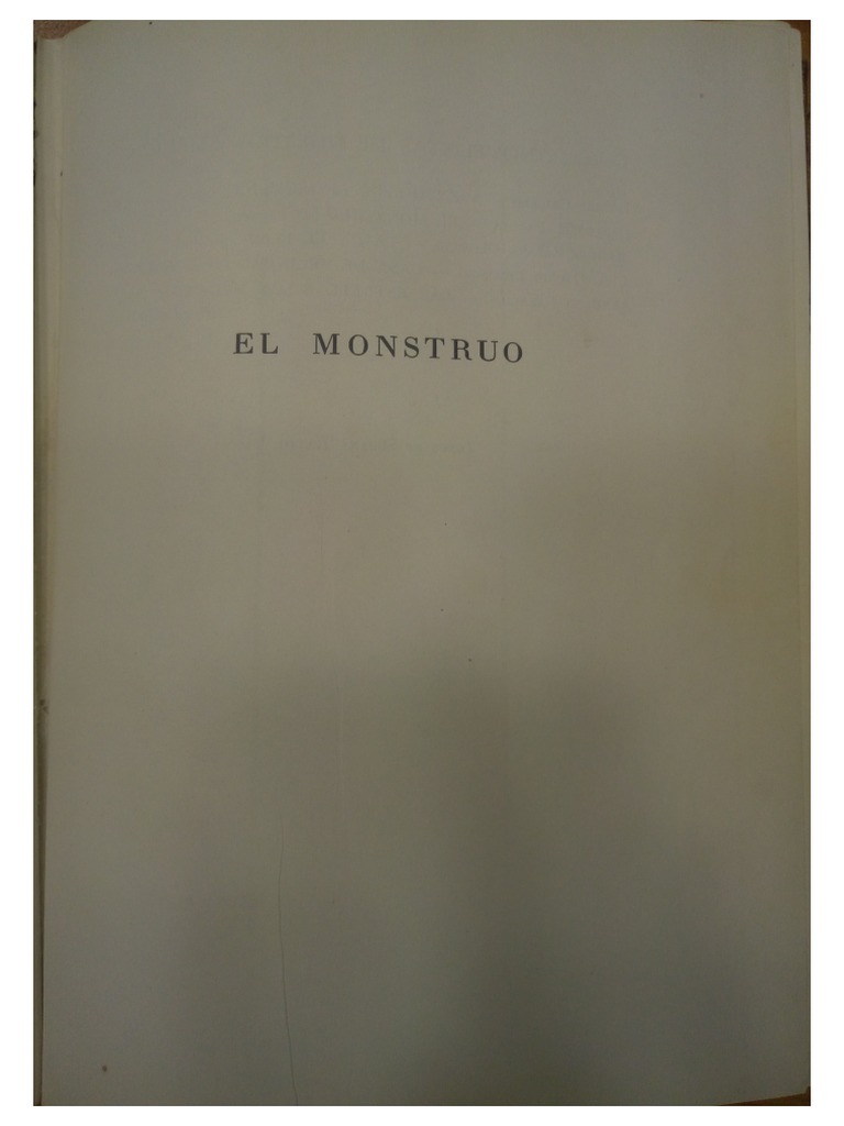 Carlos Pareja - Novela de La Violencia: El Monstruo | PDF