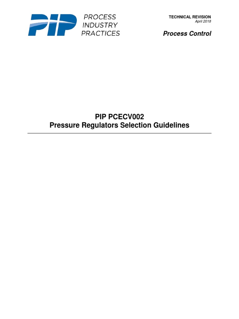 PIP PCECV002-2018 Pressure Regulators Selection Guidelines | PDF ...