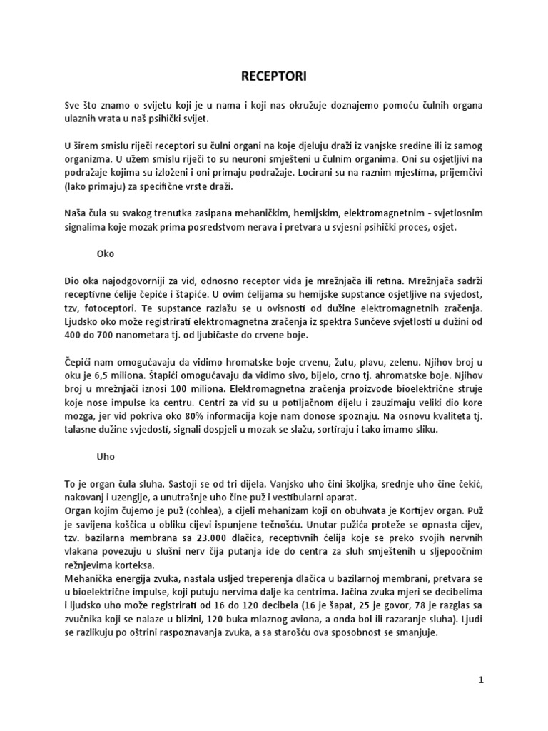RECEPTORI | PDF