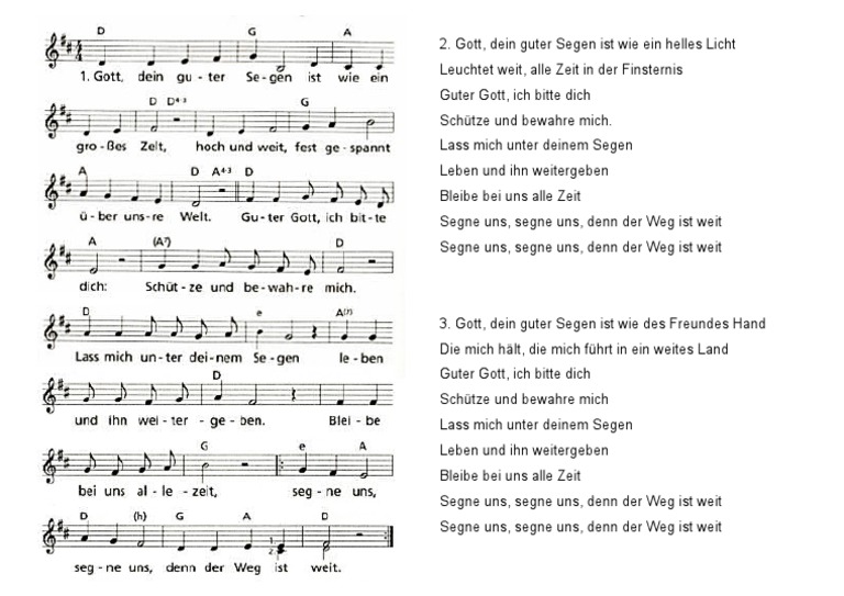 Gott Dein Guter Segen | PDF