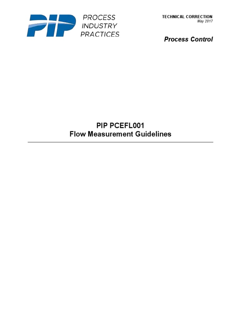 PIP PCEFL001-2017 Flow Measurement Guidelines | Download Free PDF ...