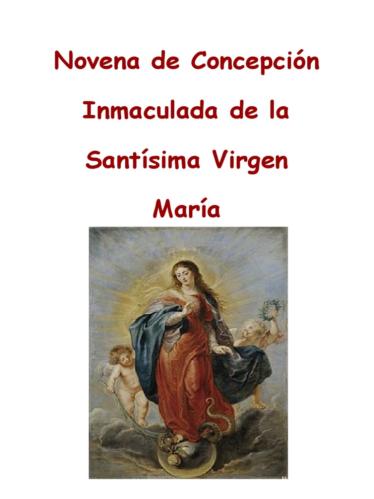 Novena de la Inmaculada Concepción | PDF | María, madre de Jesús | Oración