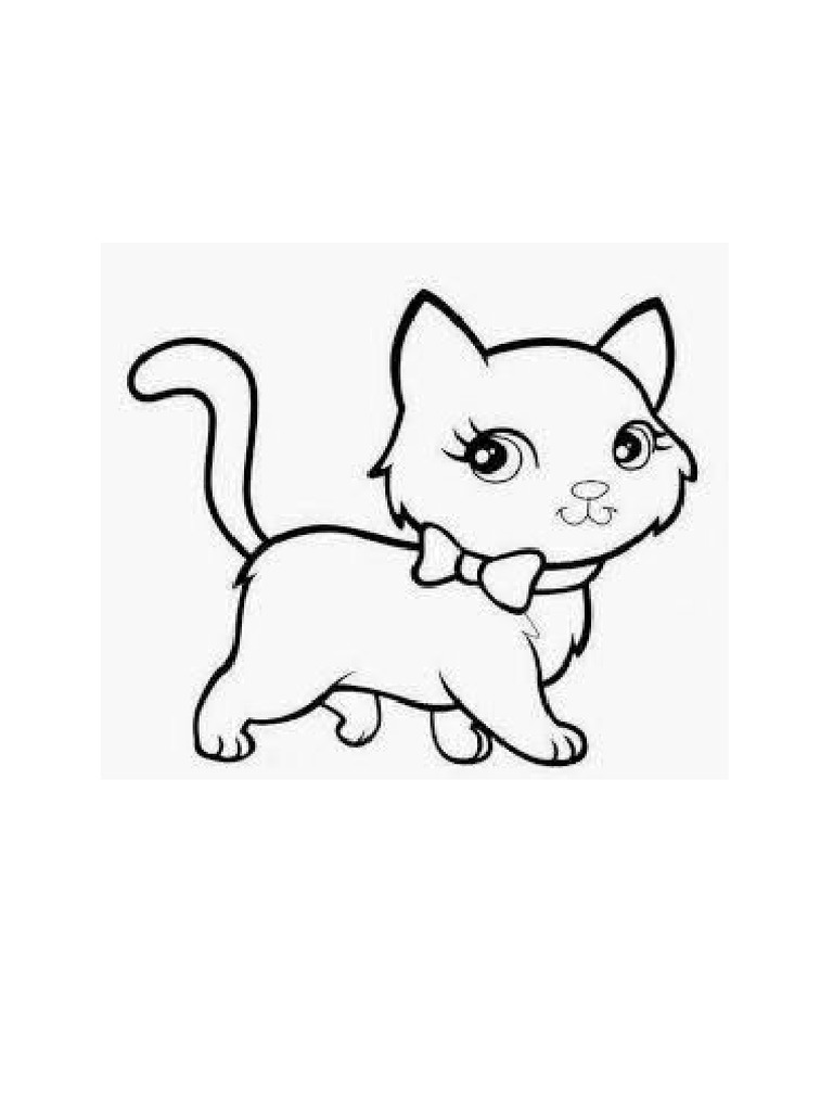 Pisicuta, Plansa de Colorat | PDF