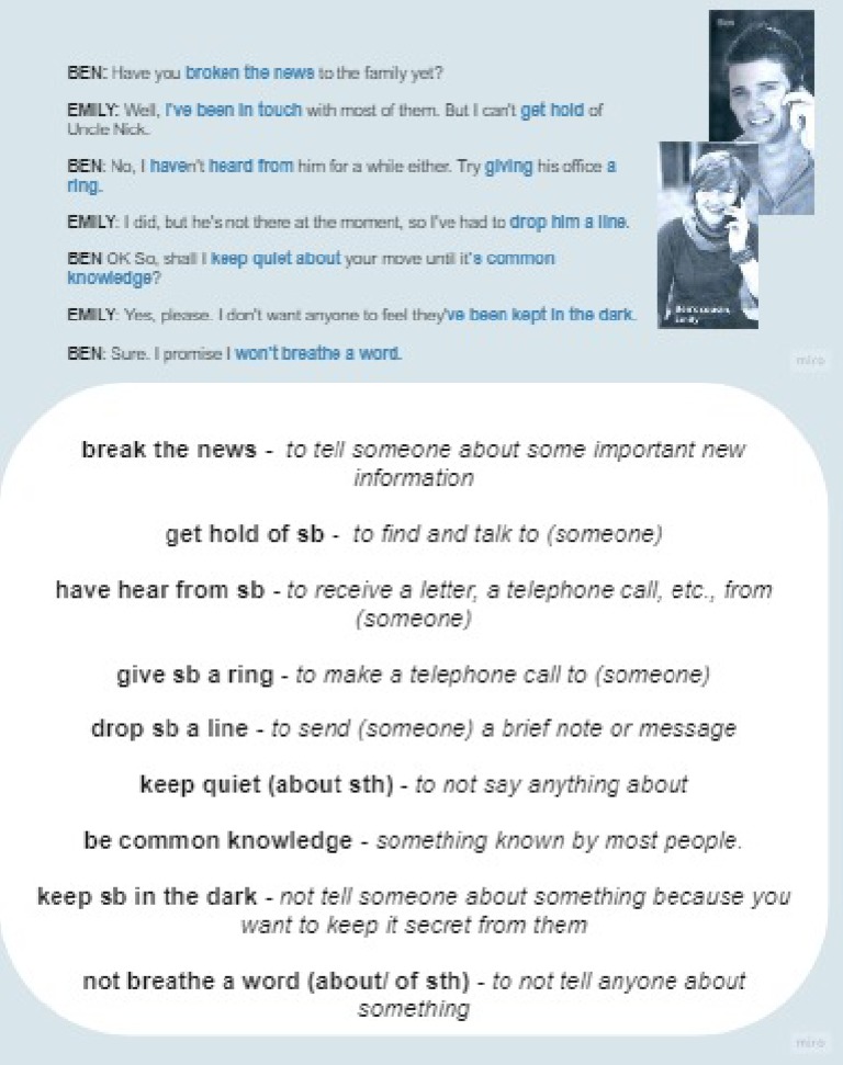 Phrasal Verb (Getting in Touch) | PDF