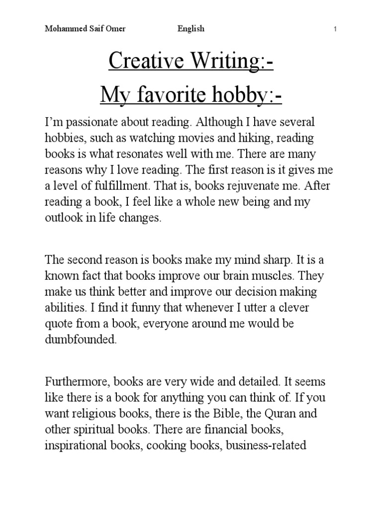 Creative Writing Pdf