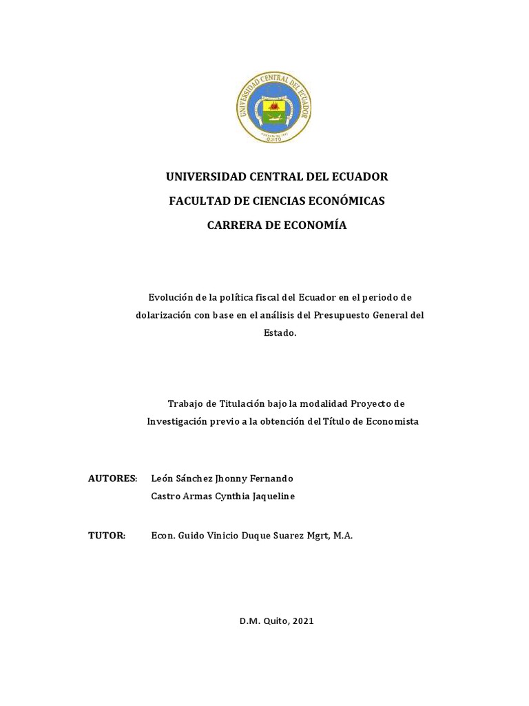 Uce-Fce-Ce-Leon Jhonny-Castro Cynthia | PDF | La política fiscal ...