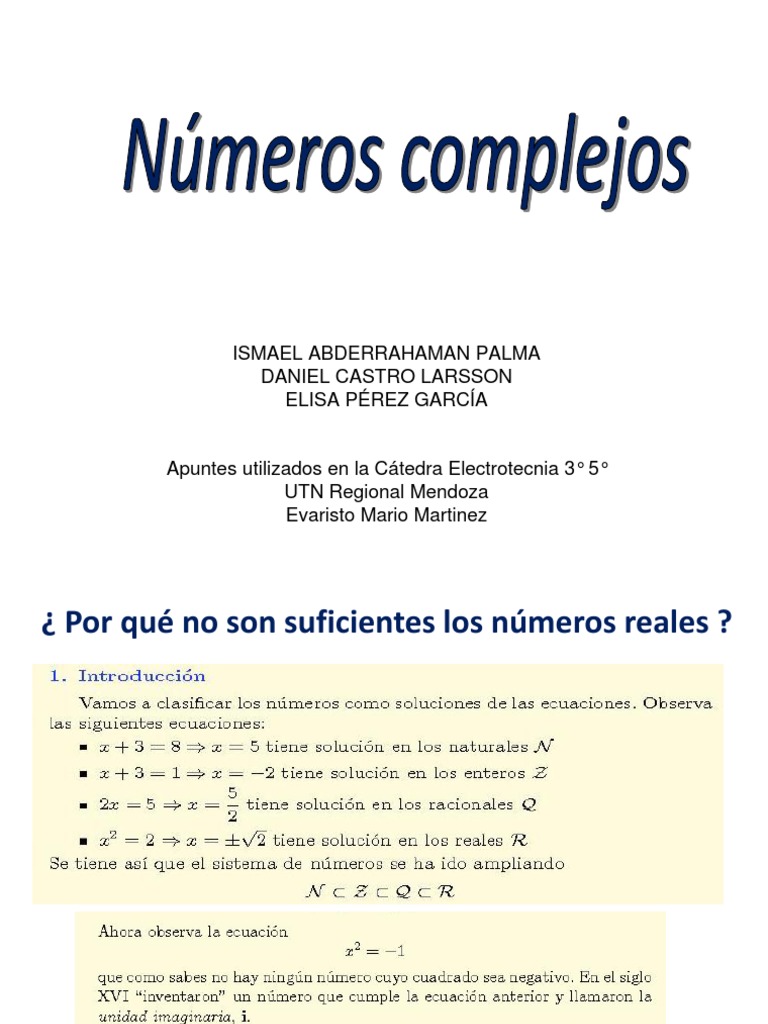 00-Números-Complejos-01 | PDF | Número complejo | Campo (Matemáticas)