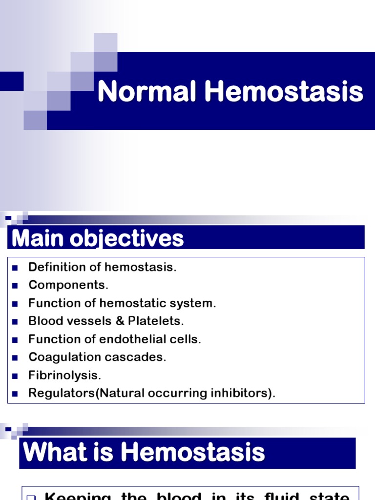 Normal Hemostasis | PDF | Coagulation | Platelet