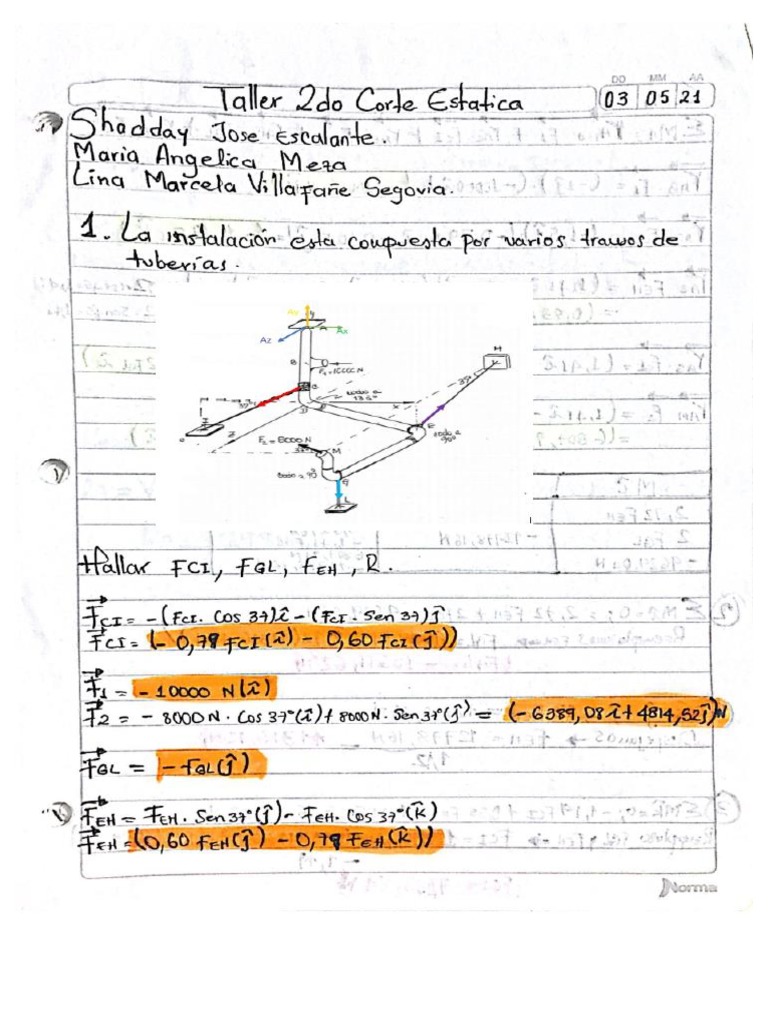 Taller 2do Corte Estatica | PDF