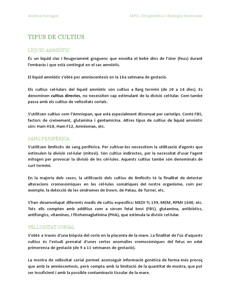 Apunts Citogenètica | PDF