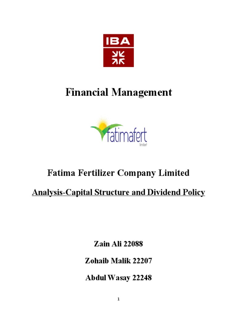 FM Project - Report | PDF | Dividend | Capital Structure