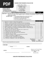 Student Trainee Performance Appraisal Report | PDF | Career & Growth