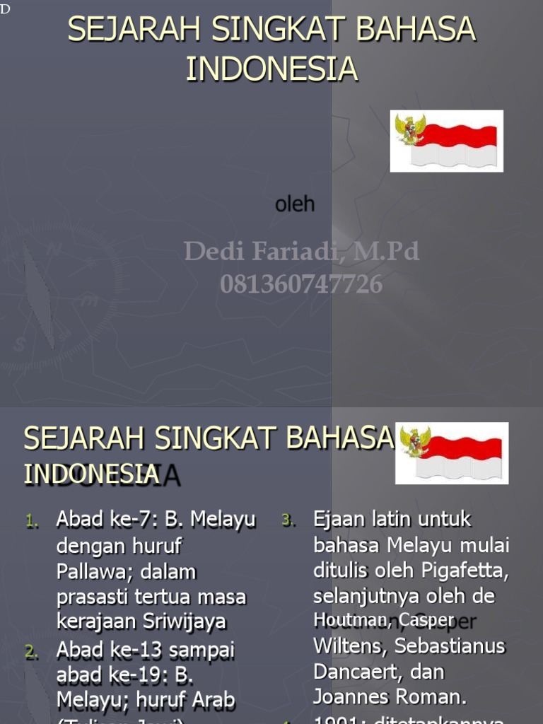 Sejarah Singkat Bahasa Indonesia | PDF