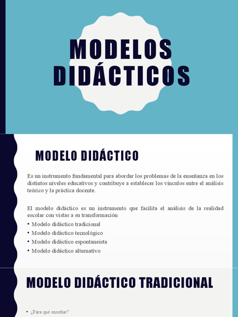 Modelos Didácticos | PDF | Maestros | Método de enseñanza