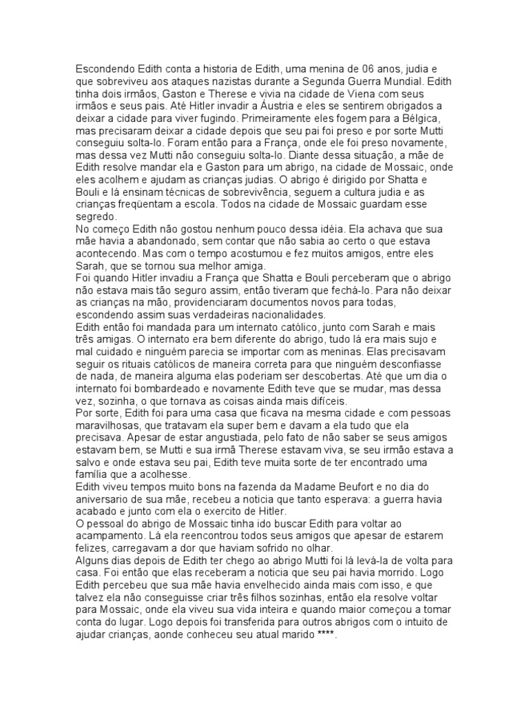 Escondendo Edith | PDF | Adolf Hitler | Judeus
