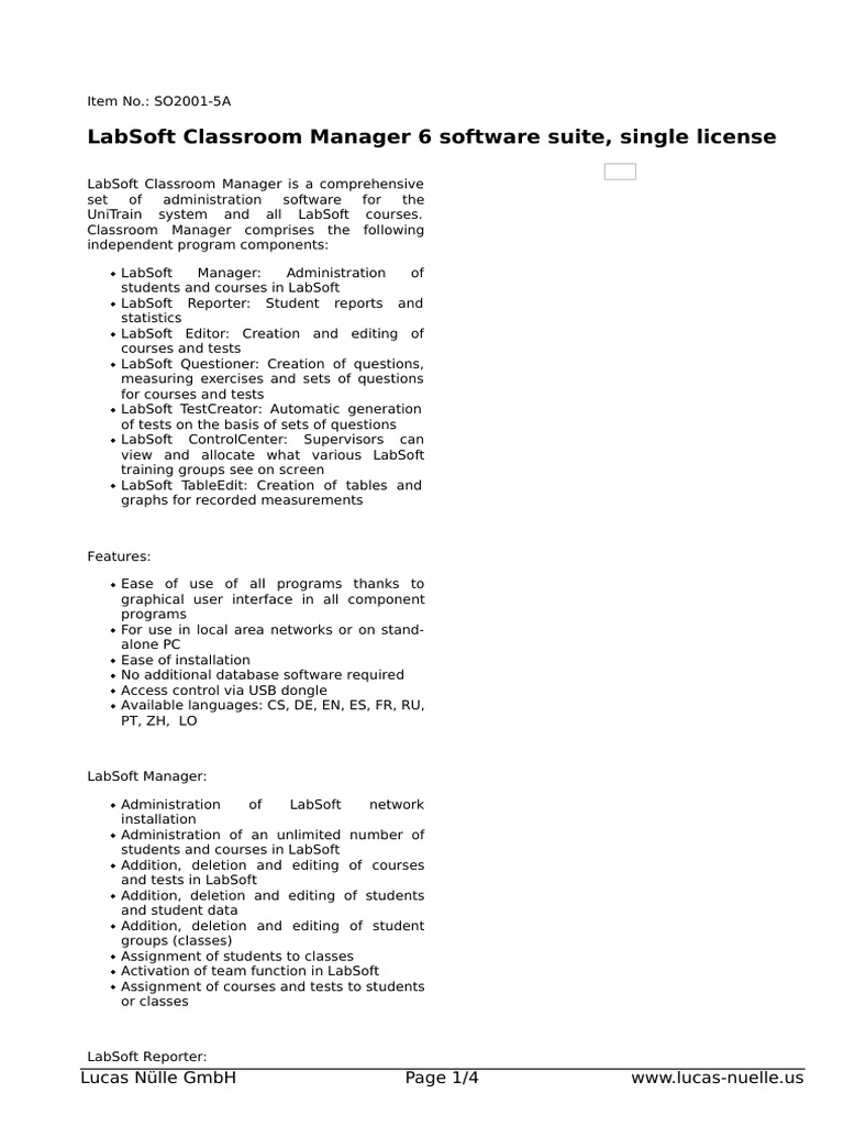 E LabSoft Classroom Manager 6 Software Suite Single License | PDF ...
