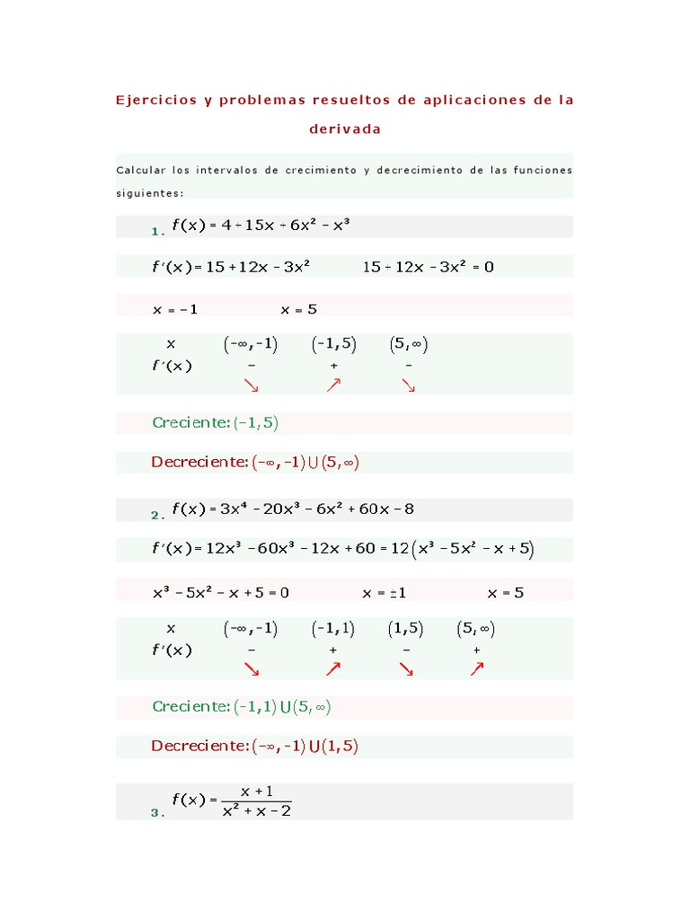 Problemas Resueltos de Aplicaciones de La Derivada | PDF | Sustracción | Matemática Elemental