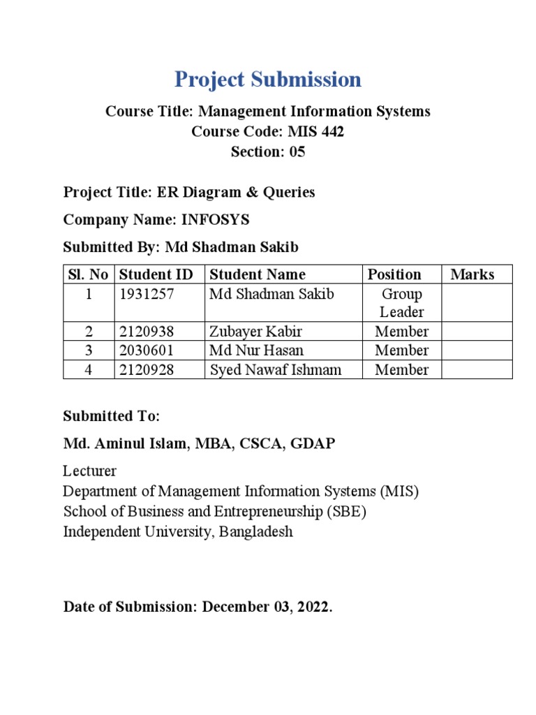 MIS442 - Section - 05 - Group 03 | PDF | Databases | Information Technology