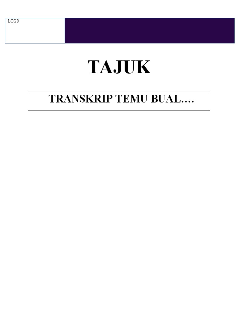 Transkrip Temu Bual Kokurikulum | PDF