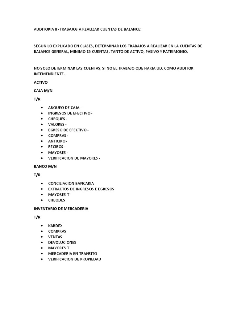 Auditoria Ii | PDF | Auditoría | Dinero