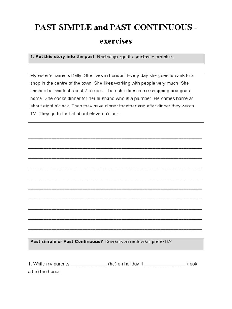 Past Simple, Past Continuous, Used To, Materials | PDF