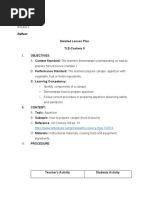 Detailed Lesson Plan in Cookery 9 | PDF | Menu | Sandwich