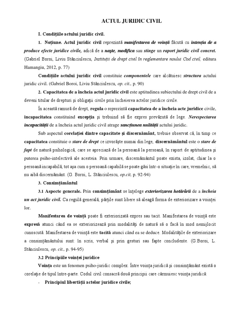 Actul Juridic Civil | PDF