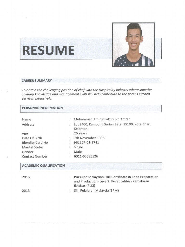 Resume - Amirul Fakhri Amran | PDF