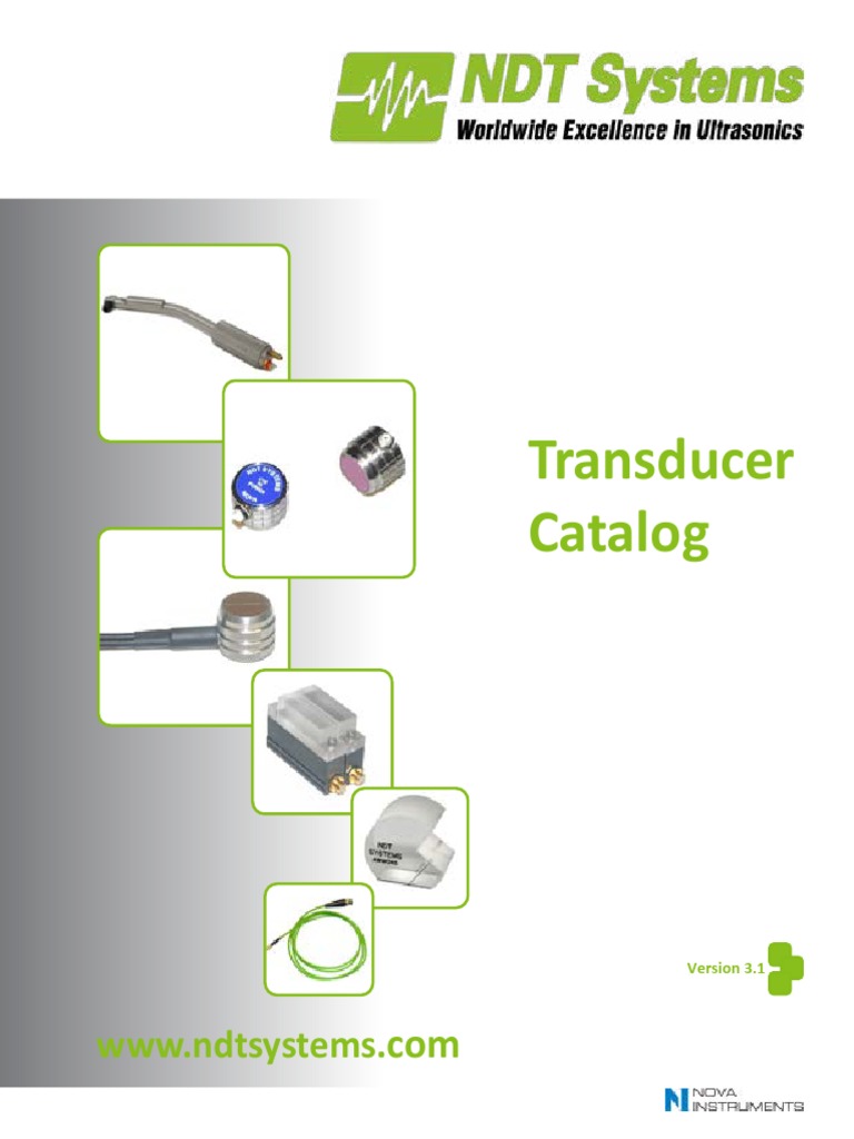 NDT Systems Ultrasonic Transducer Catalog | PDF | Nondestructive ...