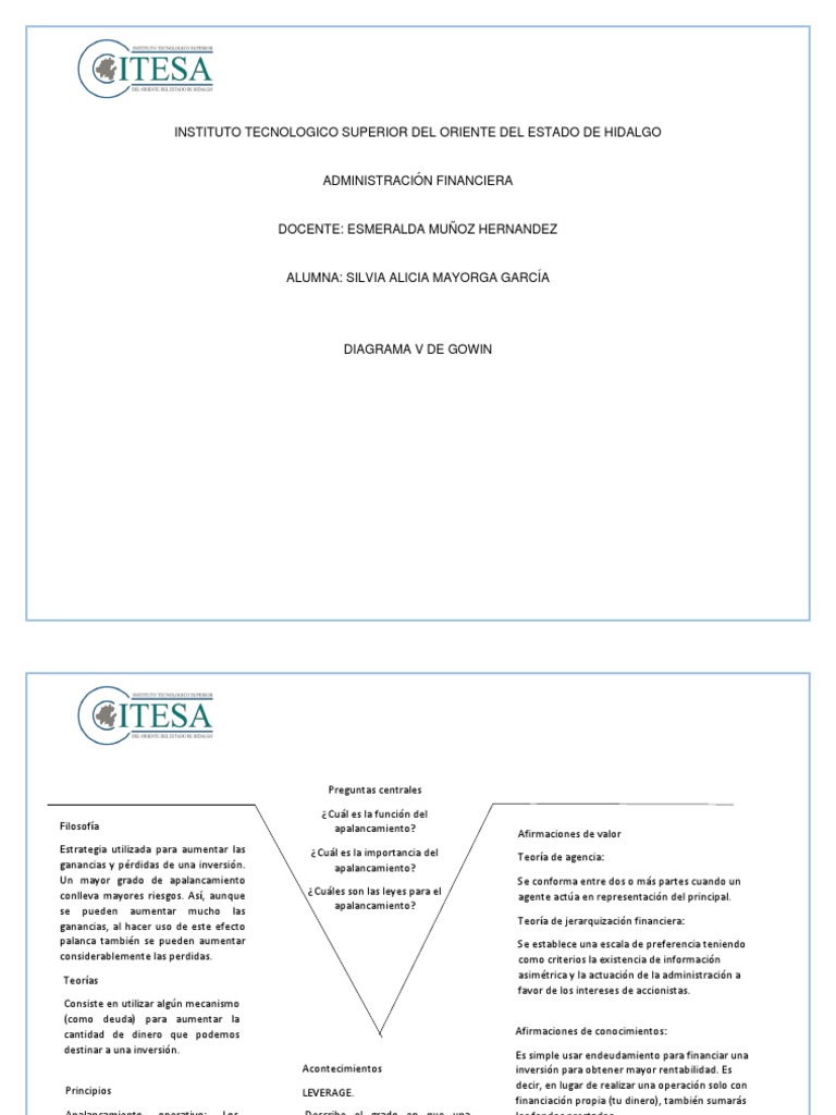 Diagrama V Gowin | PDF | Apalancamiento (Finanzas) | Dinero