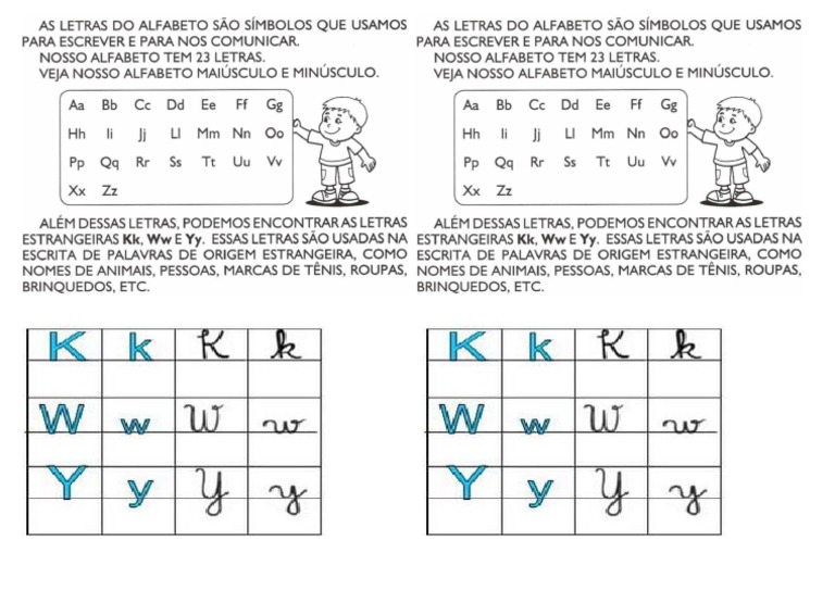 Atividade 18 Letras K W y | PDF