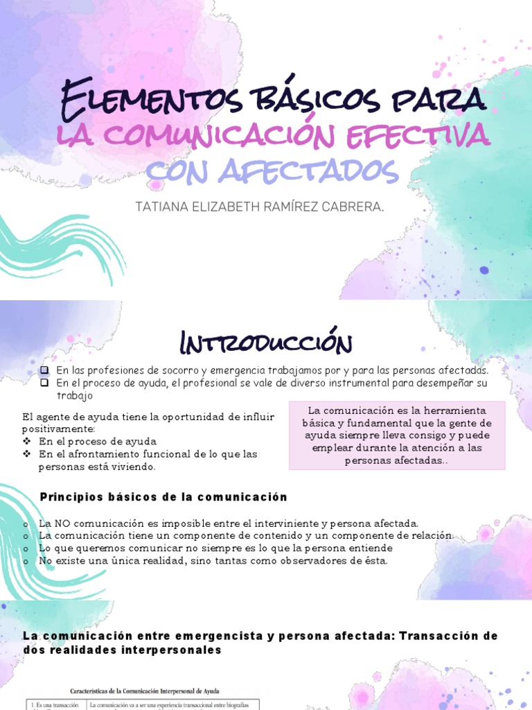 Elementos Básicos para La Comunicación Efectiva Con Afectados | PDF | Comunicación | Empatía