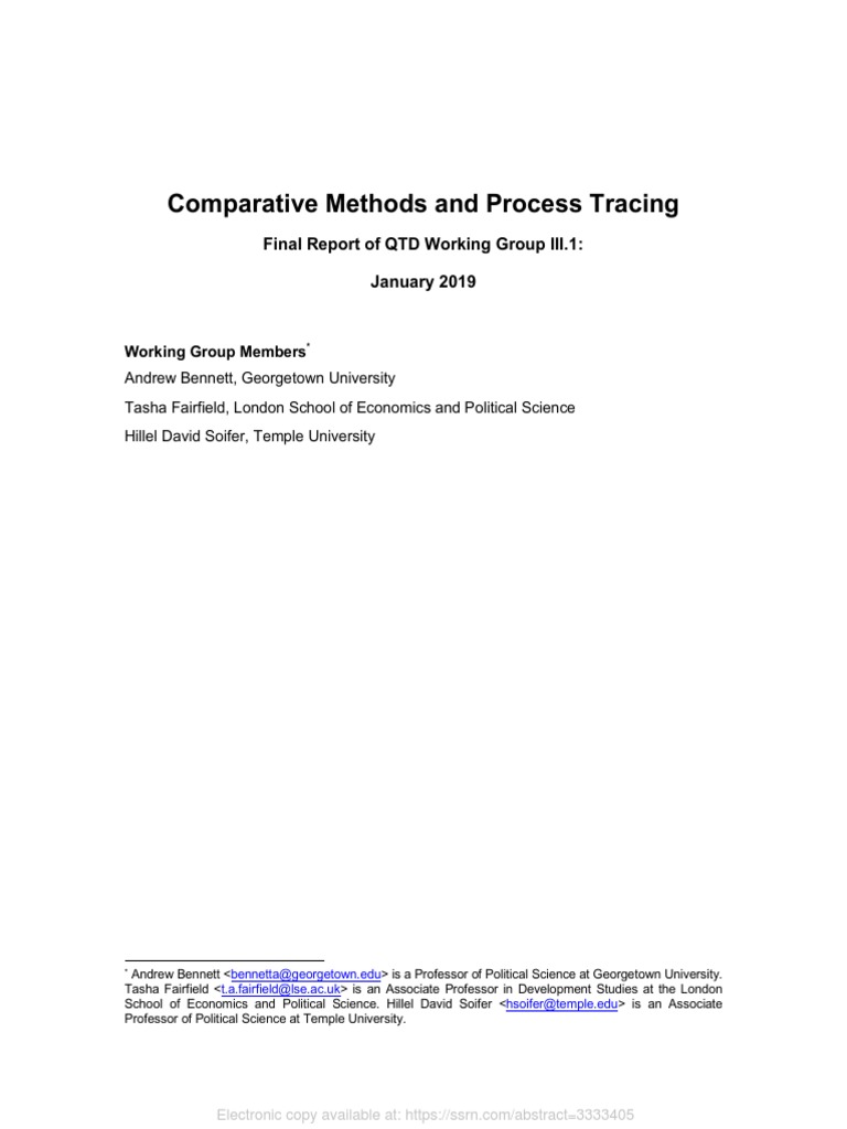 Process Tracing and Comparison | PDF | Evidence | Causality