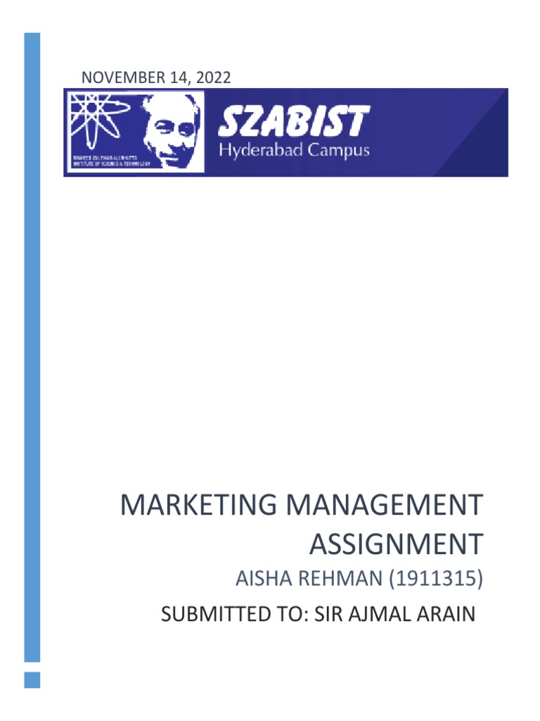 Marketing Management Assignment | PDF | Marketing | Brand
