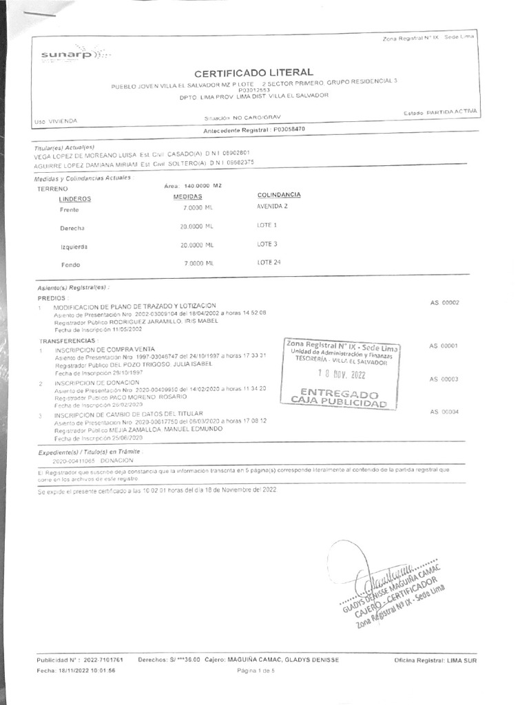 Ejemplos de Predios Urbanos | PDF