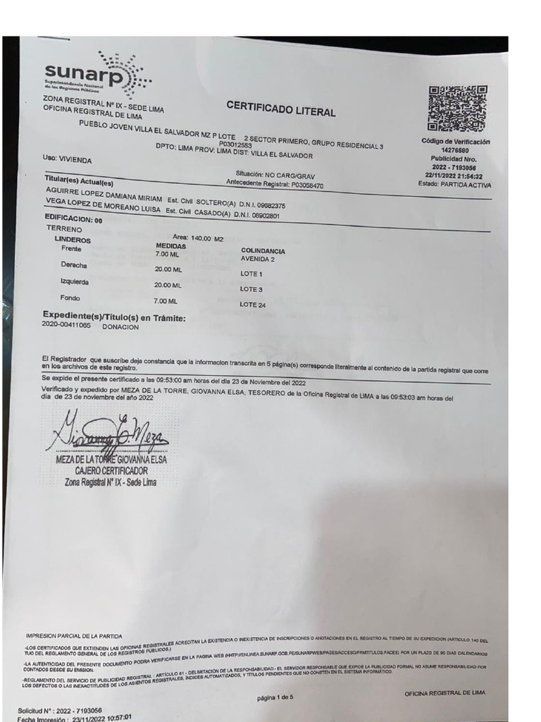 Ejemplo de Copia Literal | PDF