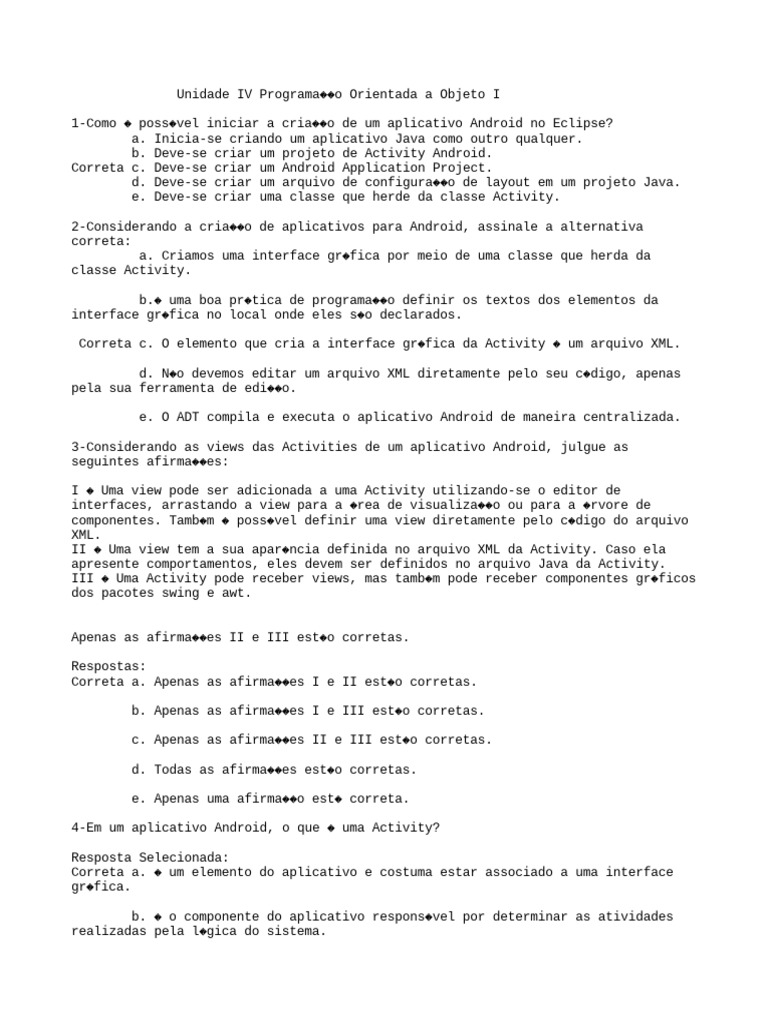 Unidade Iv Programação Orientada A Objetos I Pdf Android Sistema Operacional Netbeans