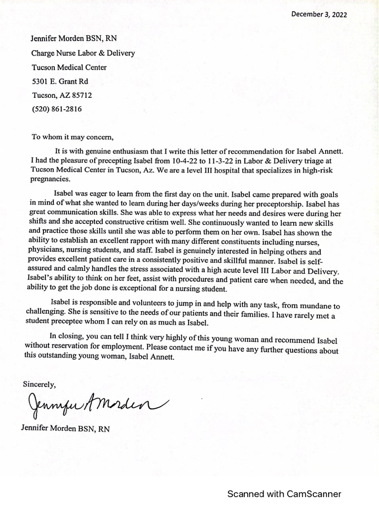 Morden Letter of Rec | PDF