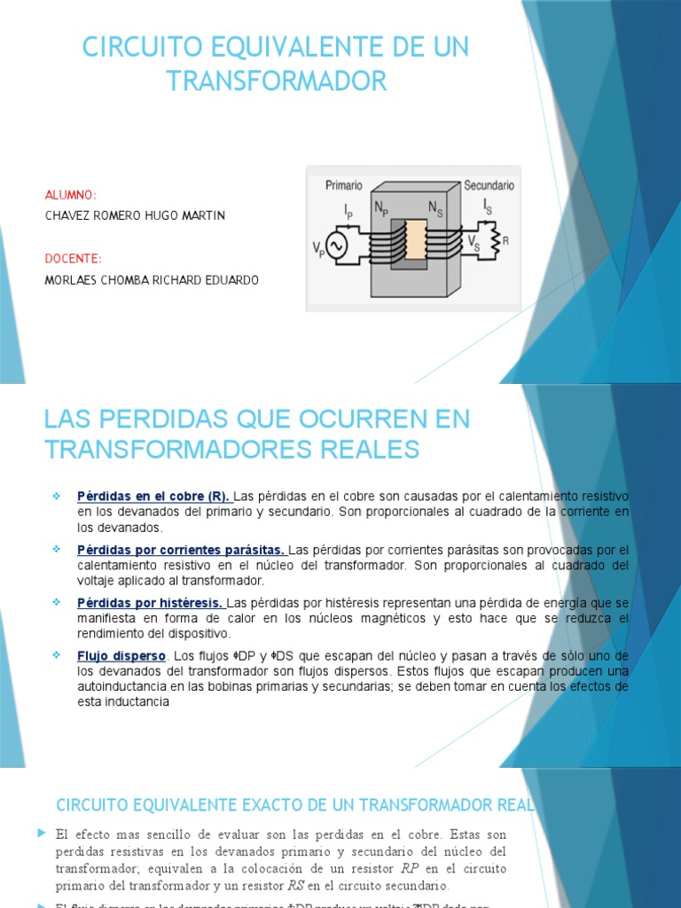 Pérdidas y Modelos de Transformadores | PDF | Transformador | Inductor