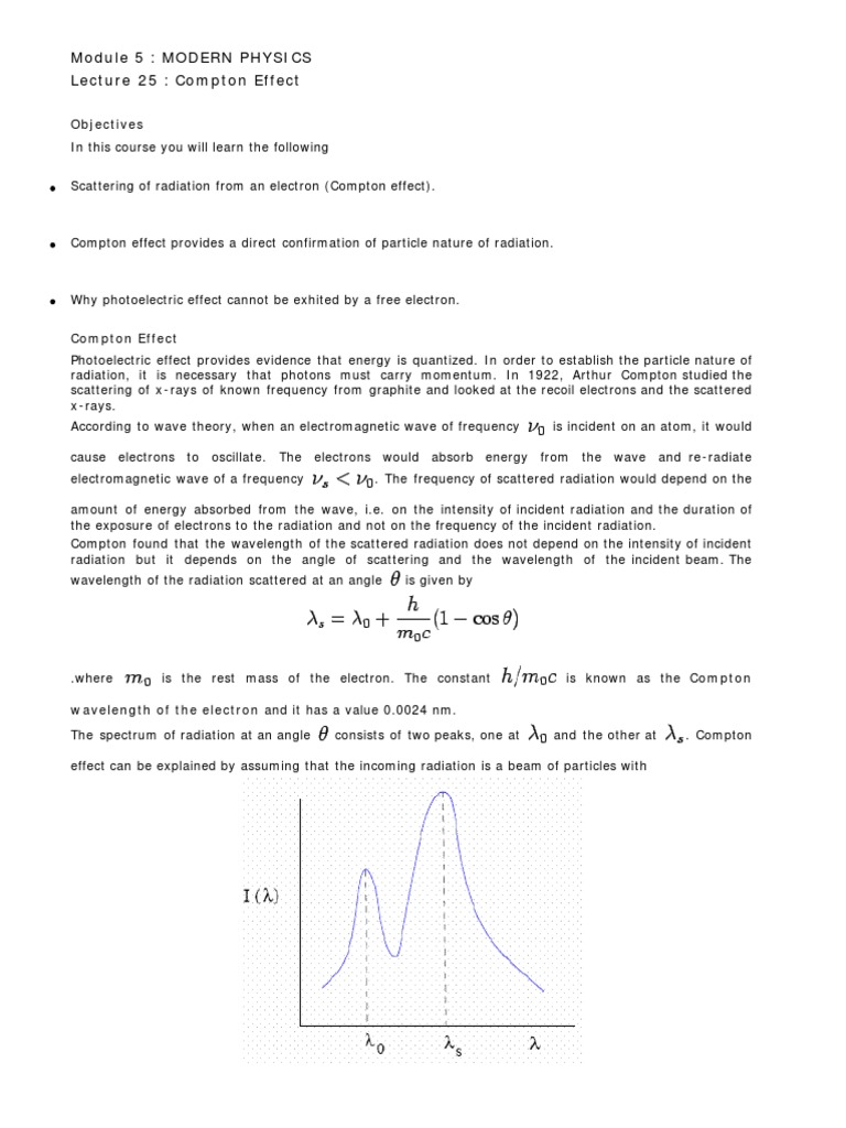 Compton Effect | PDF | Electron | Electromagnetic Radiation
