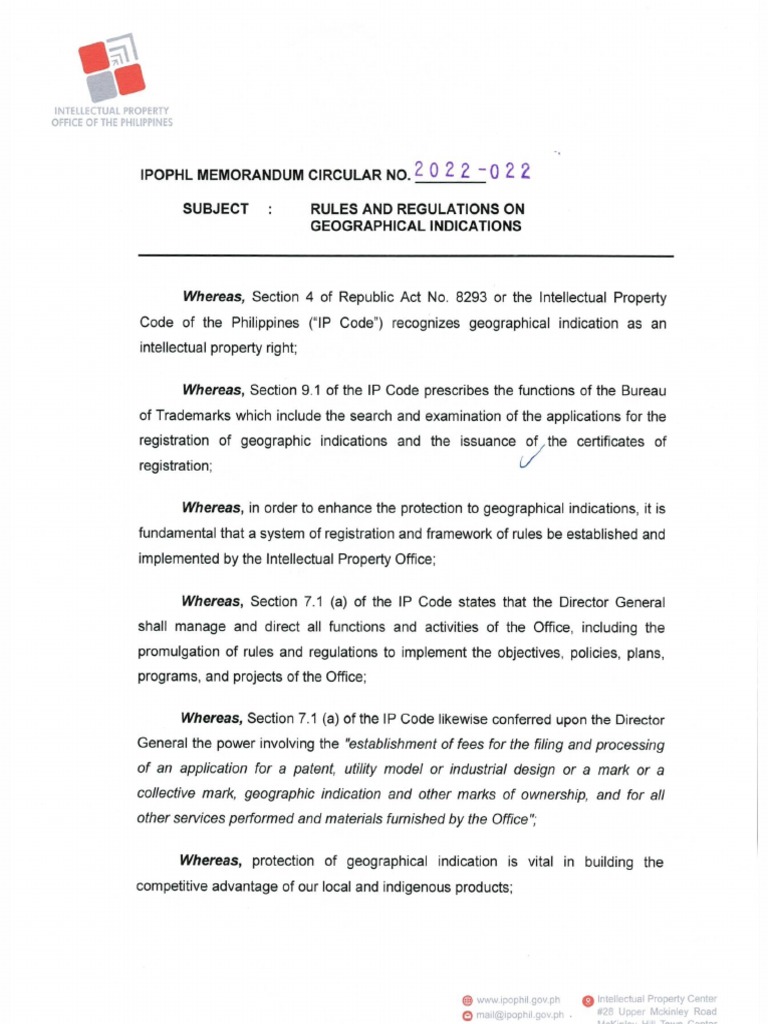 IPOPHL Memorandum Circular No. 2022-022 - Rules and Regulations On ...
