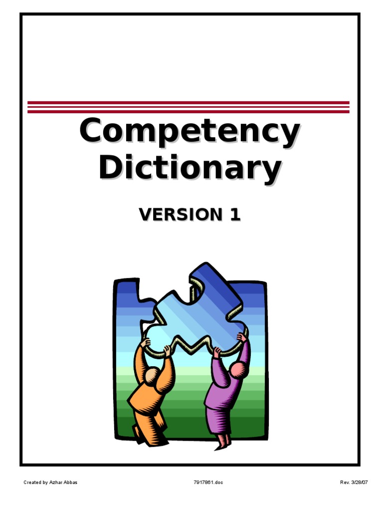 Competency Dictionary | PDF | Competence (Human Resources) | Strategic ...