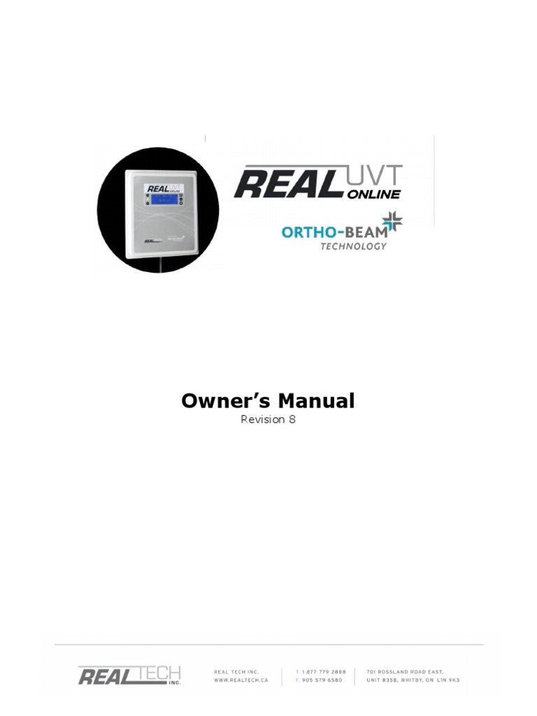 Real UVT Online Monitor Manual | PDF | Electrical Connector | Ultraviolet