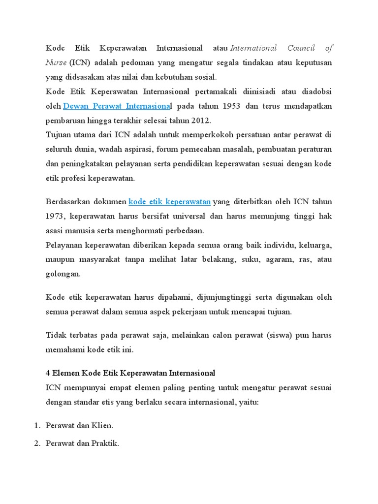 Kode Etik Internasional | PDF