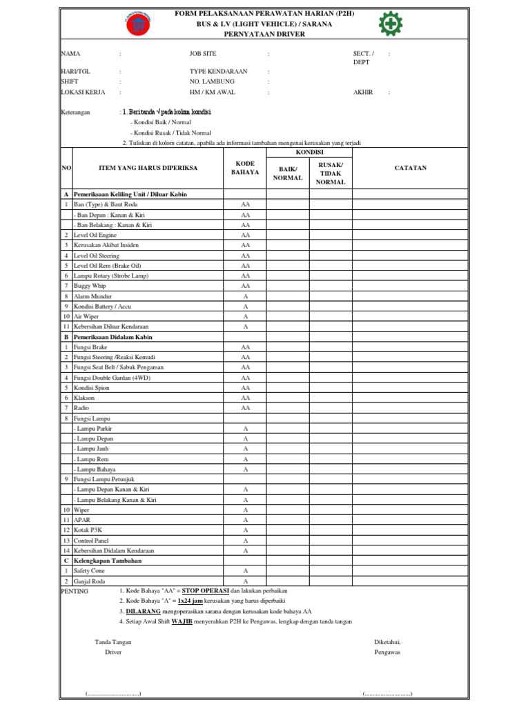 Form P2H Bus & LV | PDF