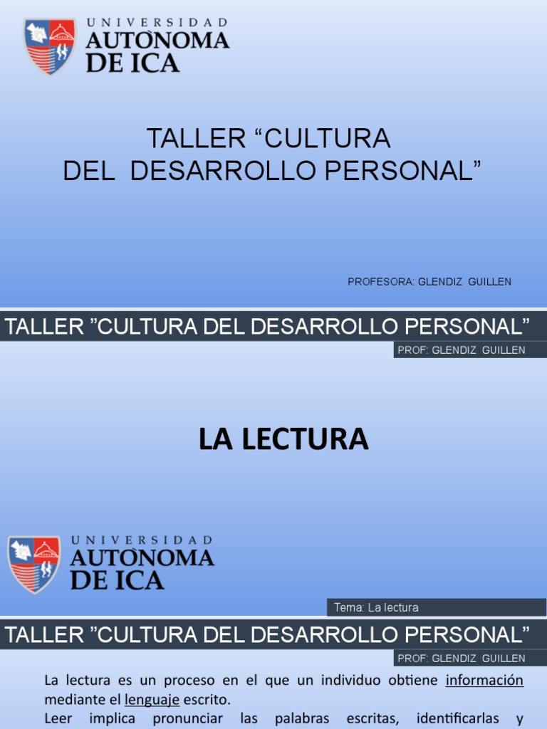 Tema 3 - La Lectura - Comprensión Lectora | PDF | Comprensión lectora ...