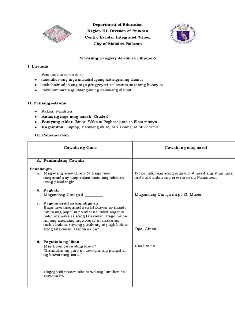 PANDIWA-Lesson-Plan | PDF